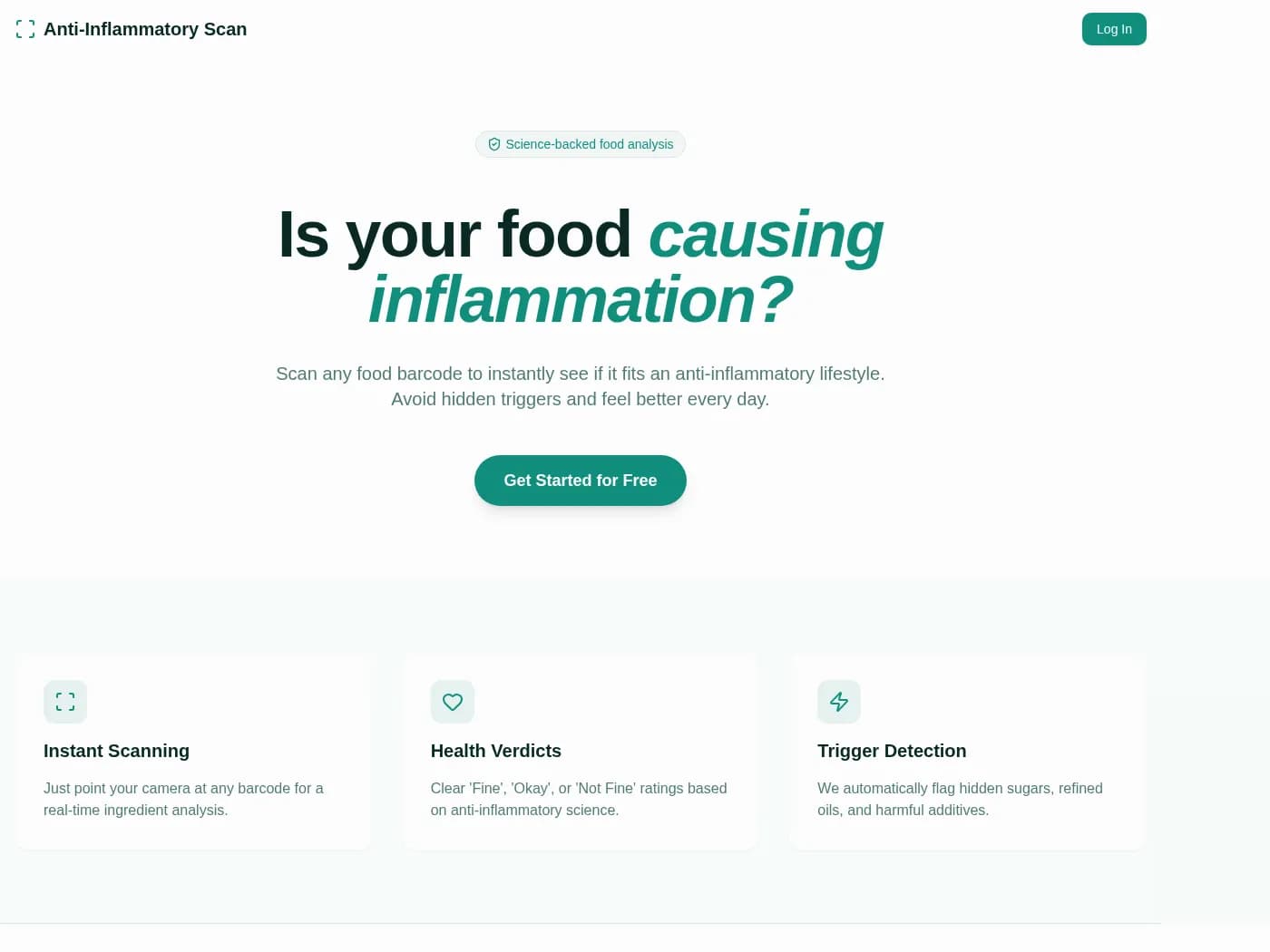 Anti-Inflammatory Food Scan