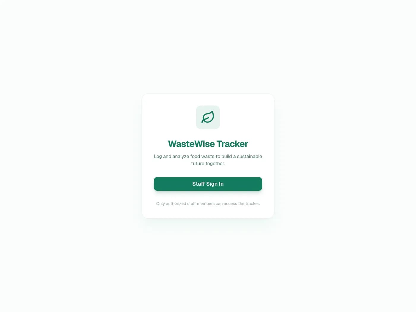 WasteWise Tracker