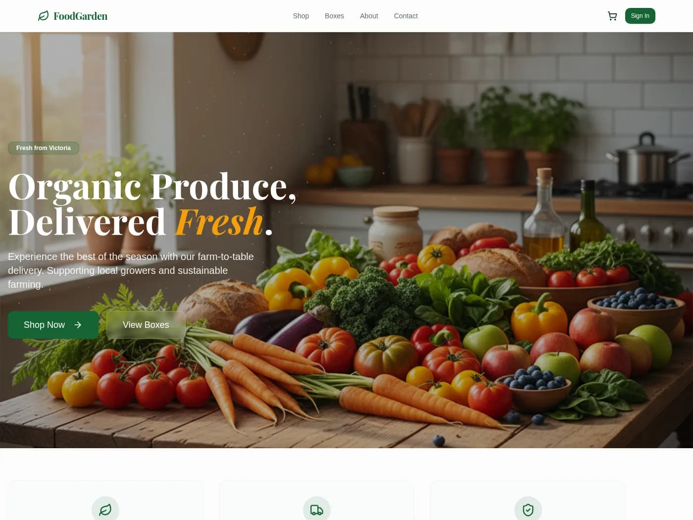 FoodGarden Web App