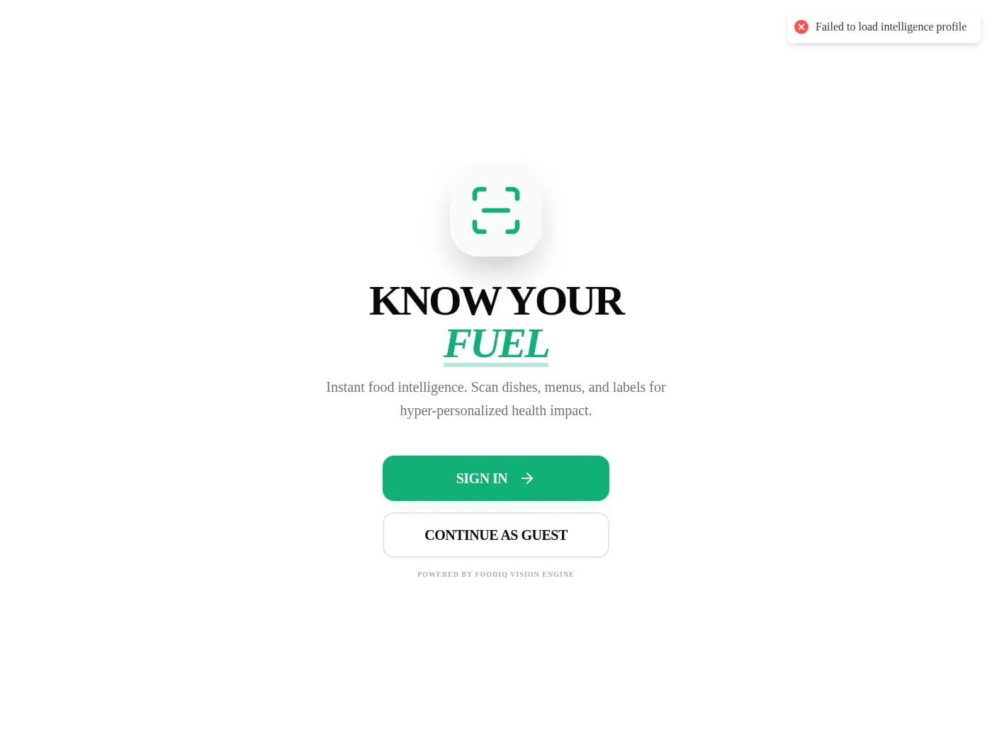 FoodIQ AI Scanner