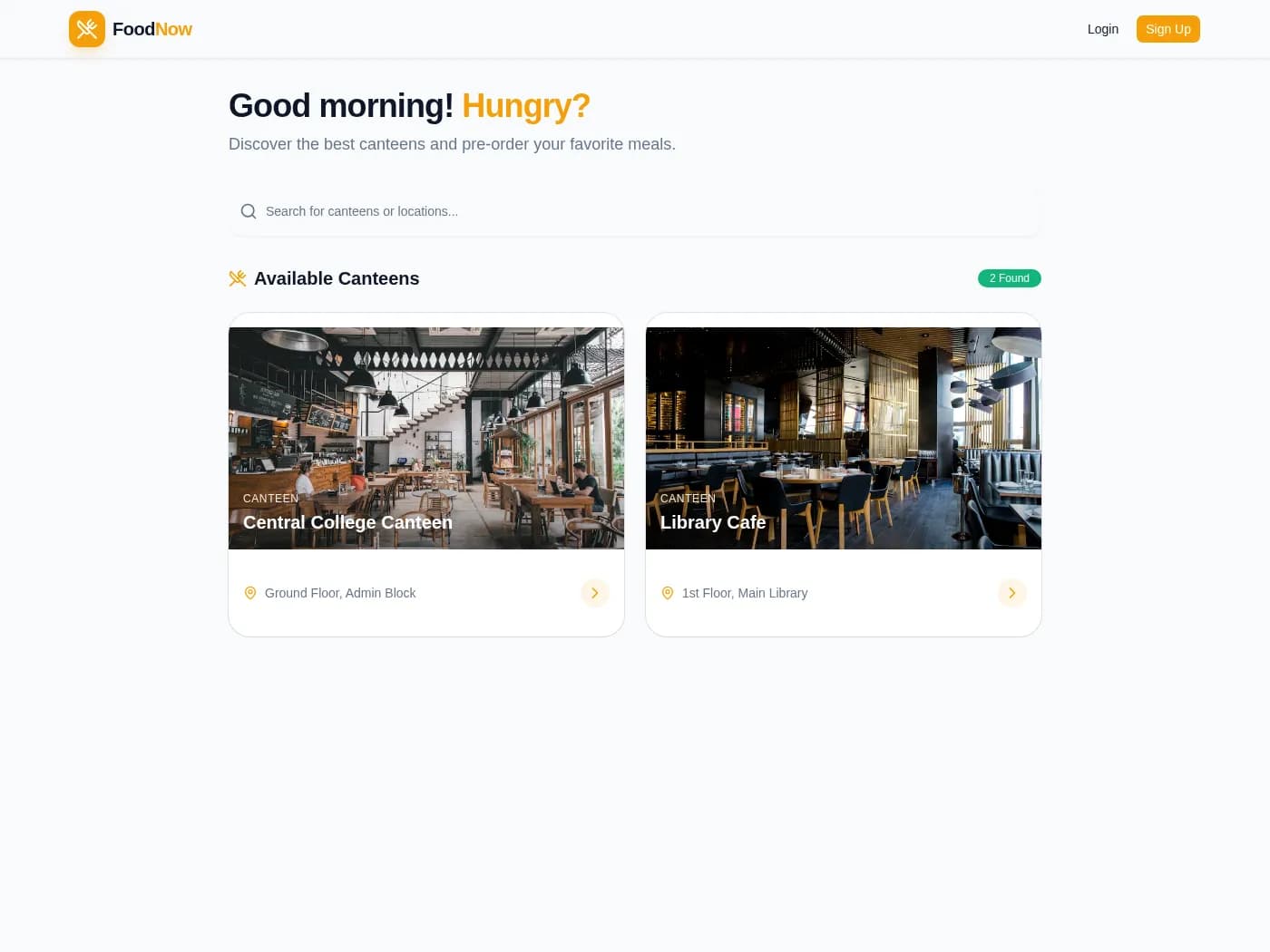FoodNow Smart Canteen