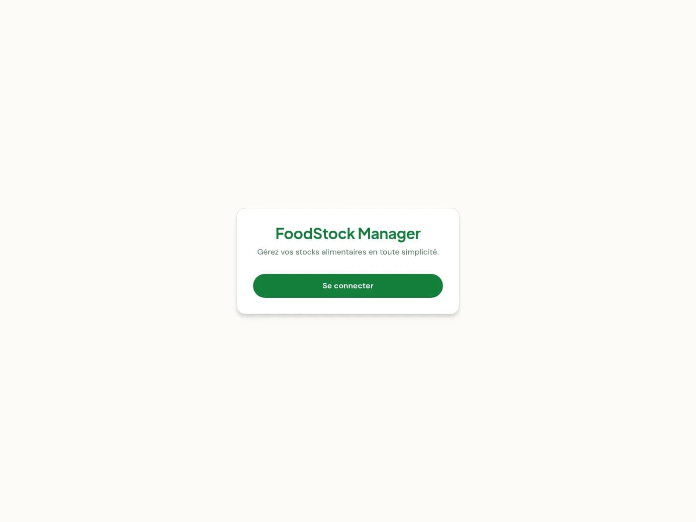 FoodStock Manager