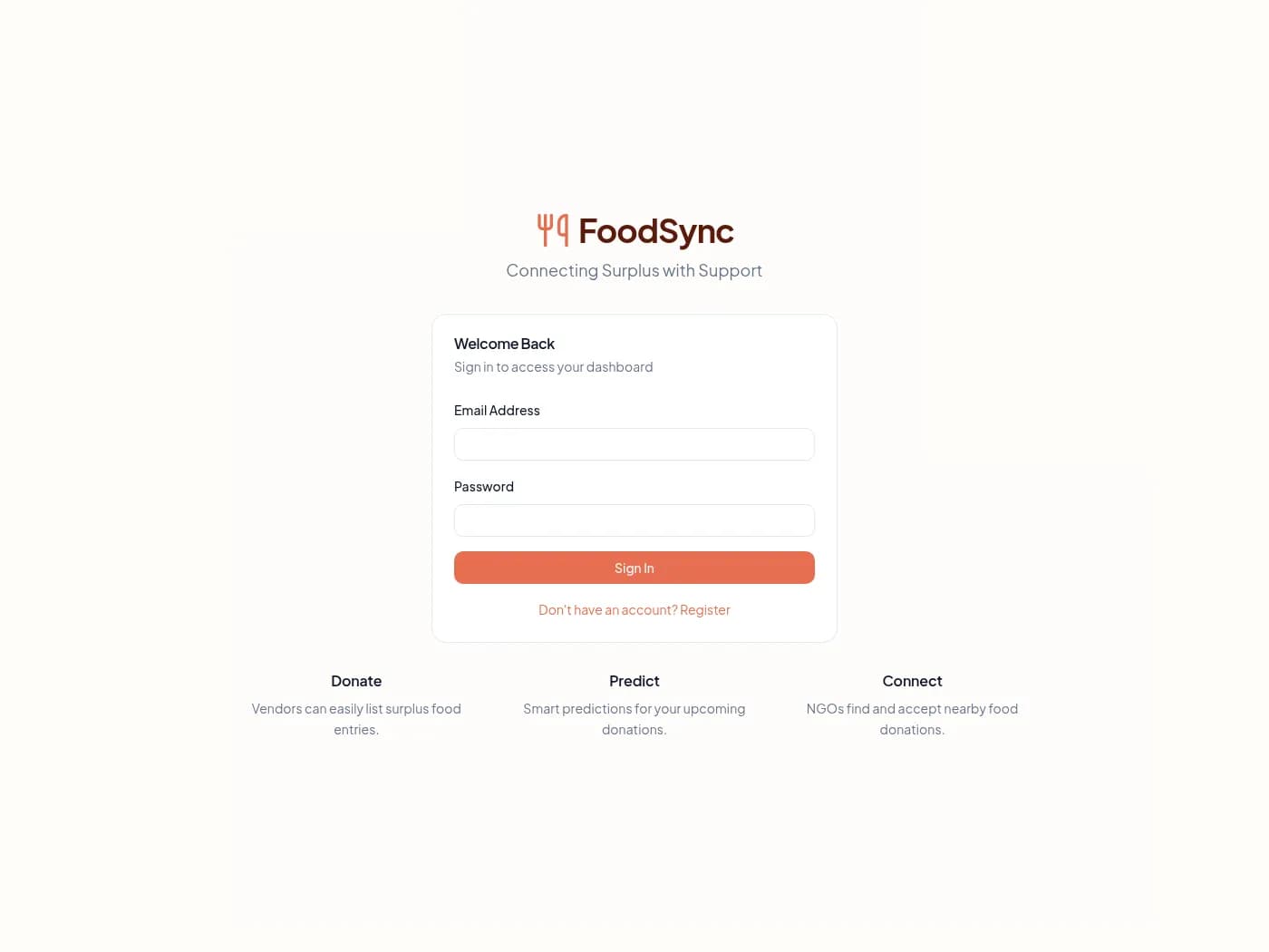FoodSync Web App