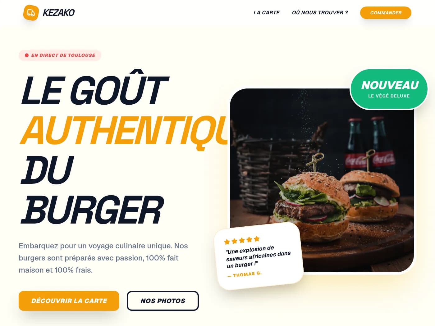 Kezako-Style Foodtruck Site