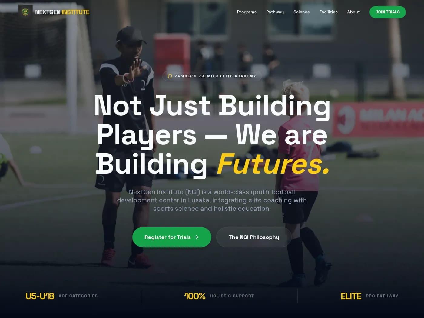 Modern Football Academy Site