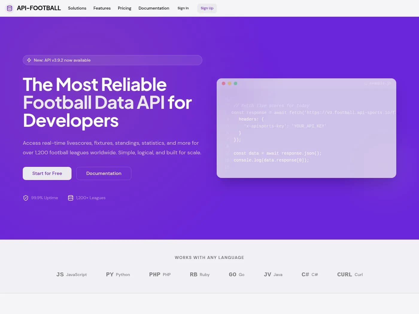 API Football Clone
