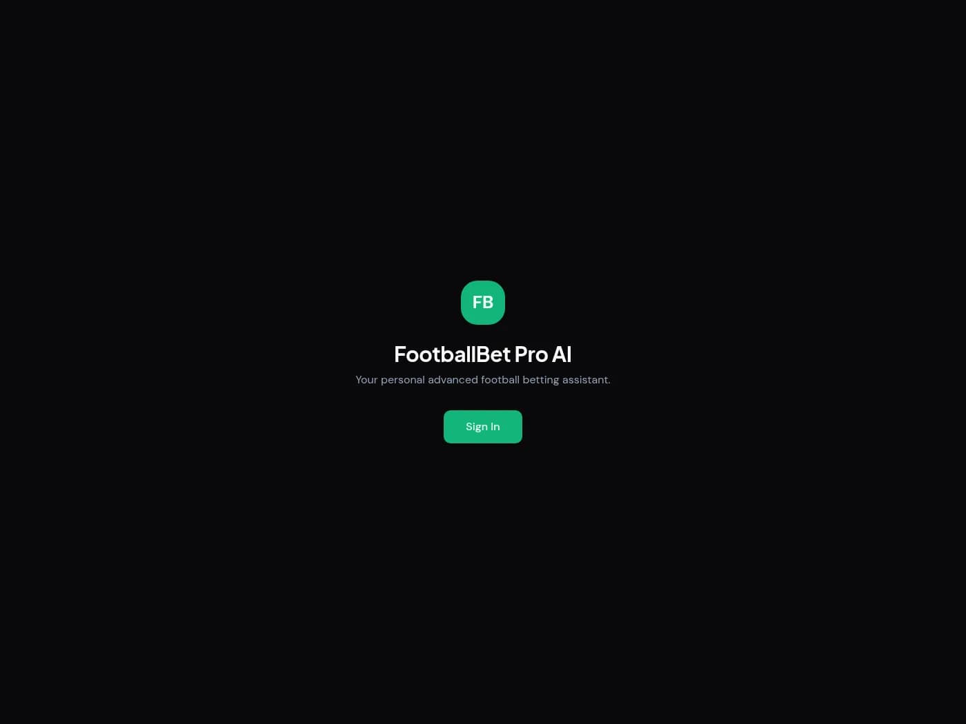 FootballBet Pro AI