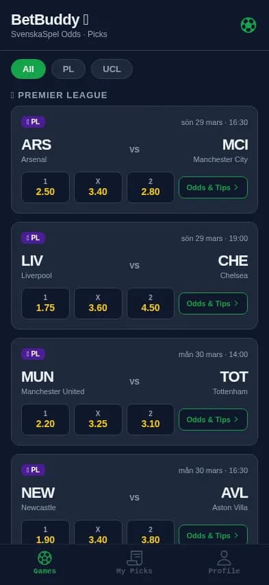 BetBuddy Football Picks