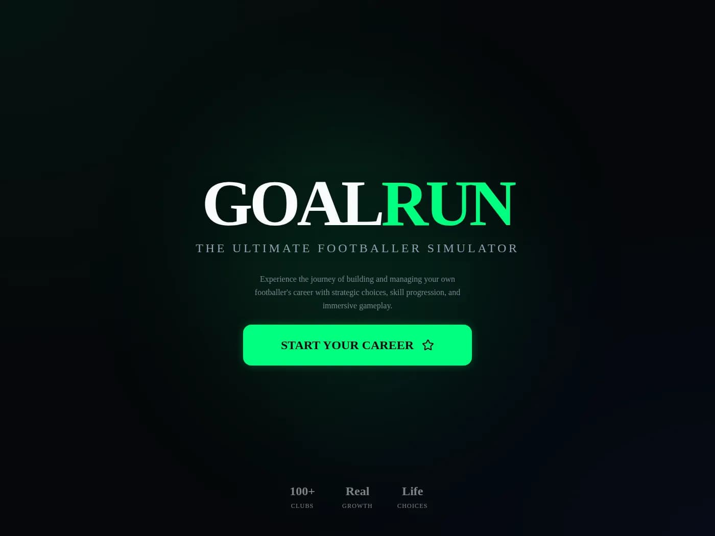 Football Career Game