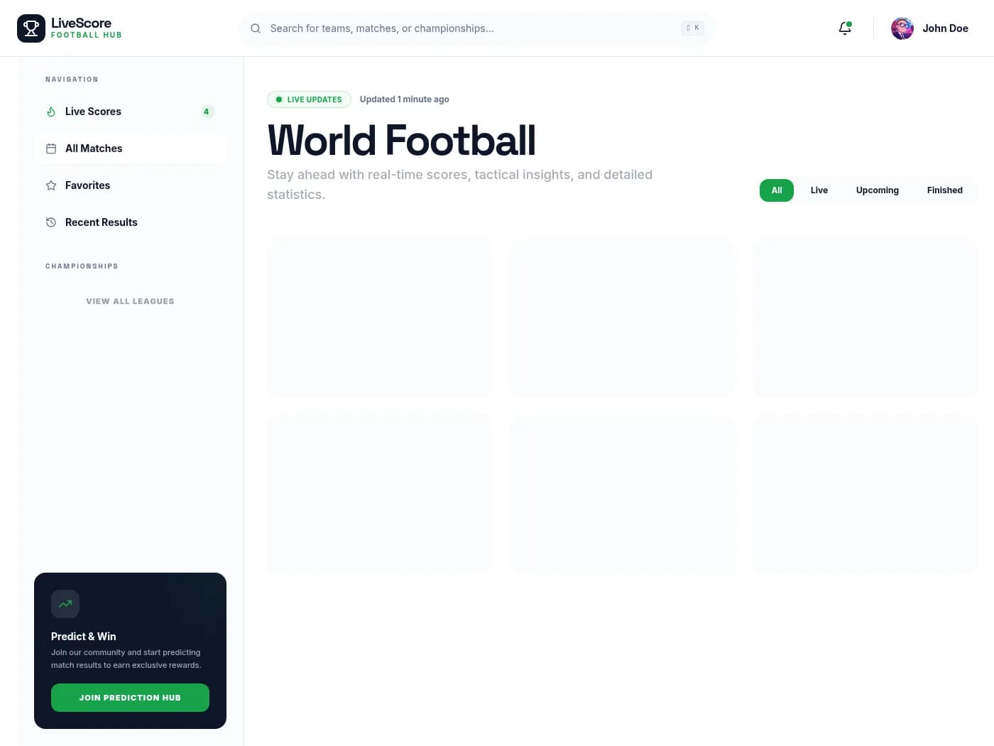 LiveScore Football Hub