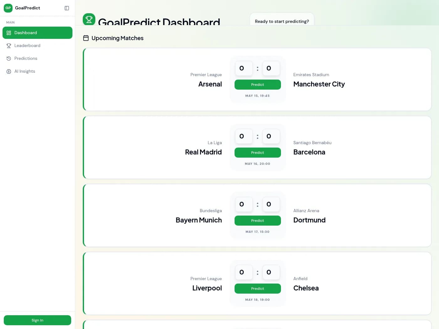GoalPredict