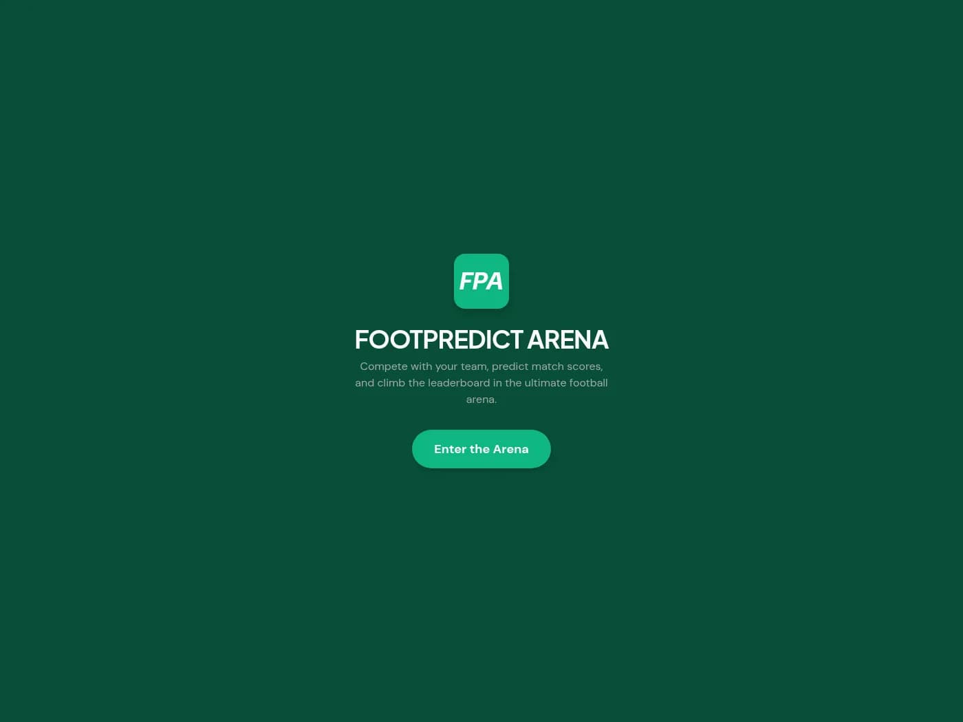 FootPredict Arena