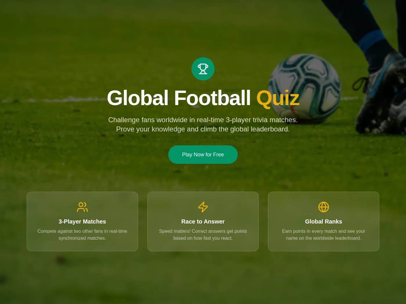 Global Football Quiz Game
