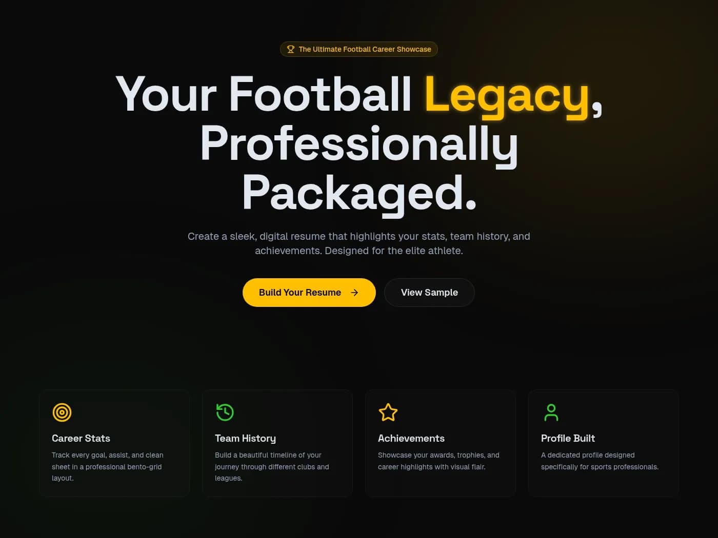 Football Resume Builder
