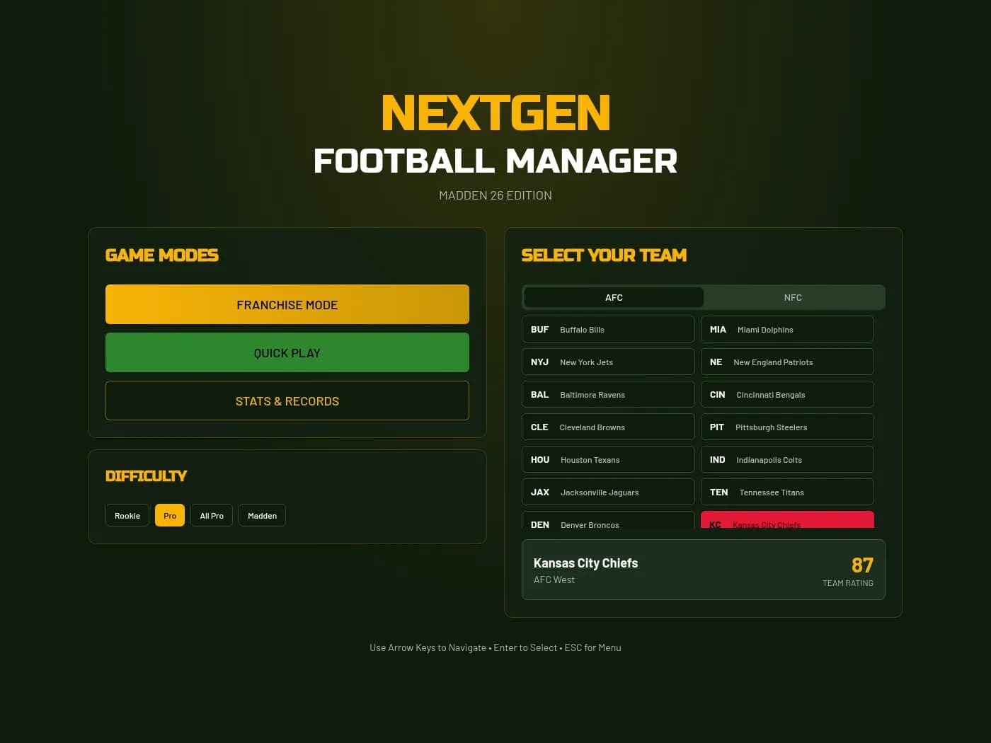 NextGen Football Manager
