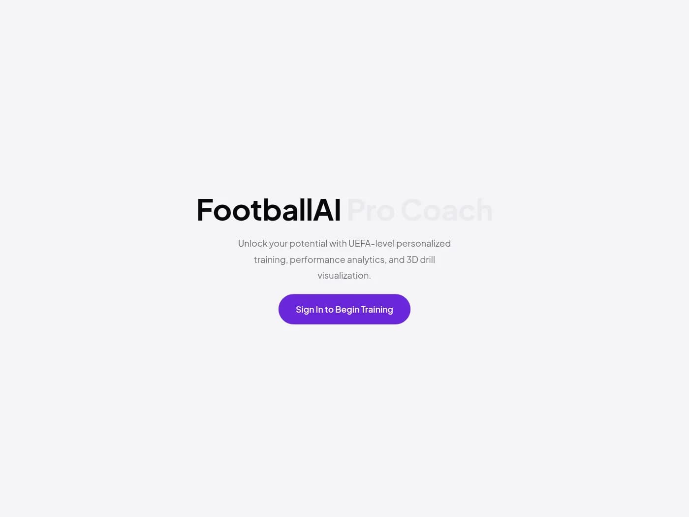 FootballAI Pro Coach