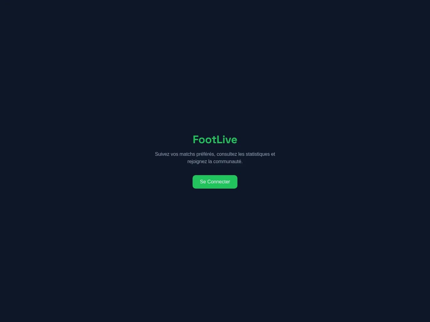 FootLive Dashboard