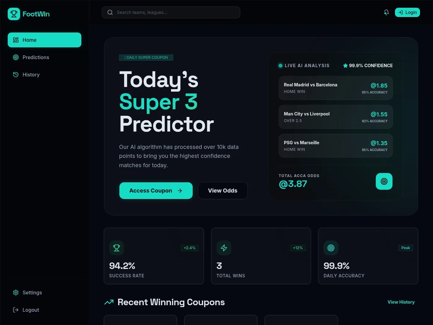 FootWin Predictor