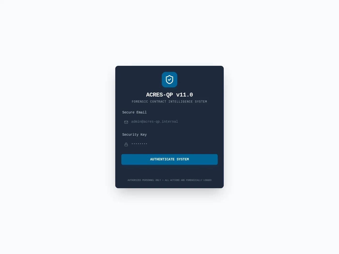ACRES-QP Forensic Contract AI