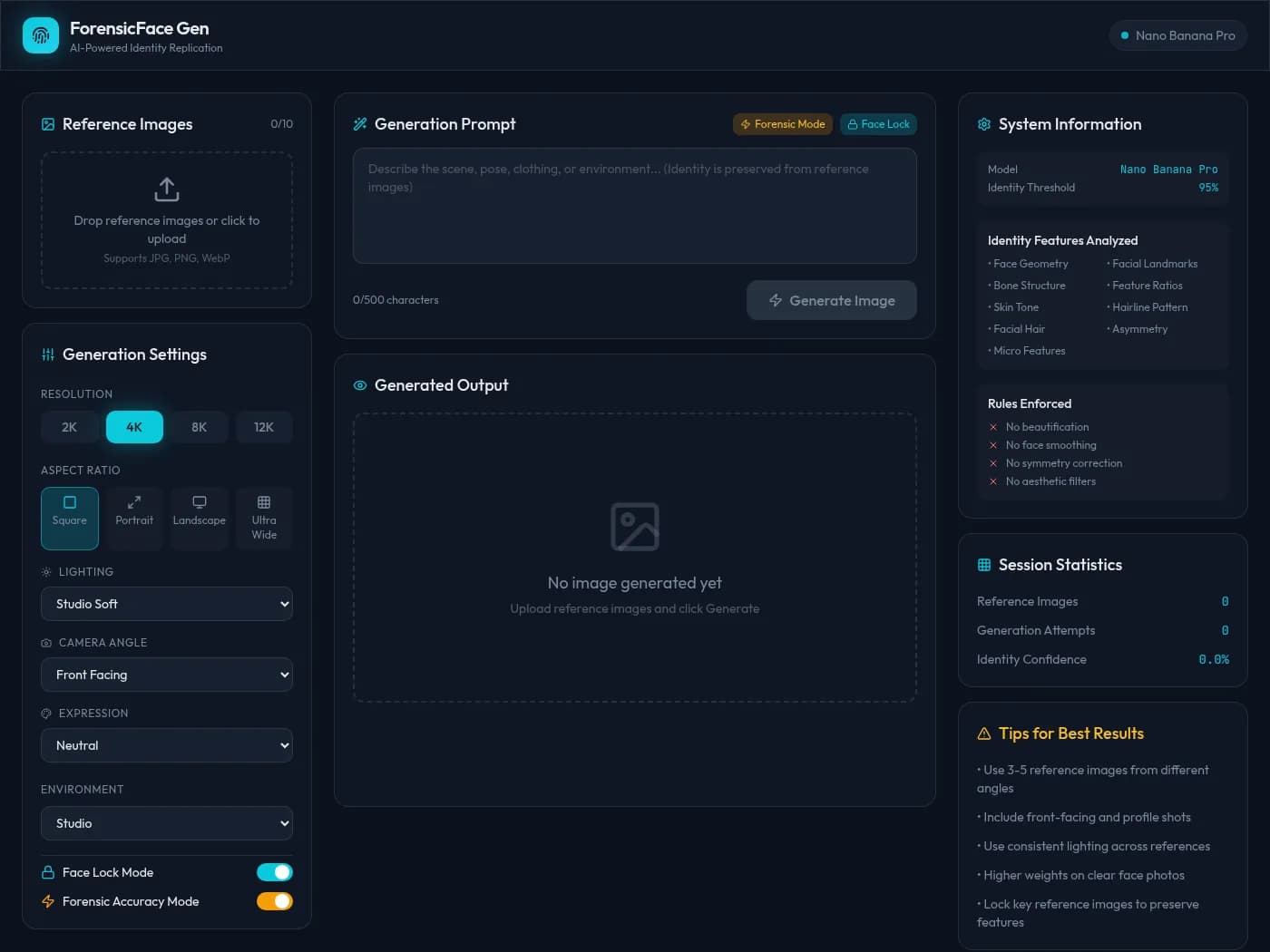 ForensicFace Gen Platform