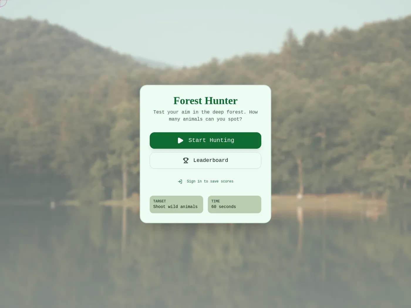 Forest Animal Shooter