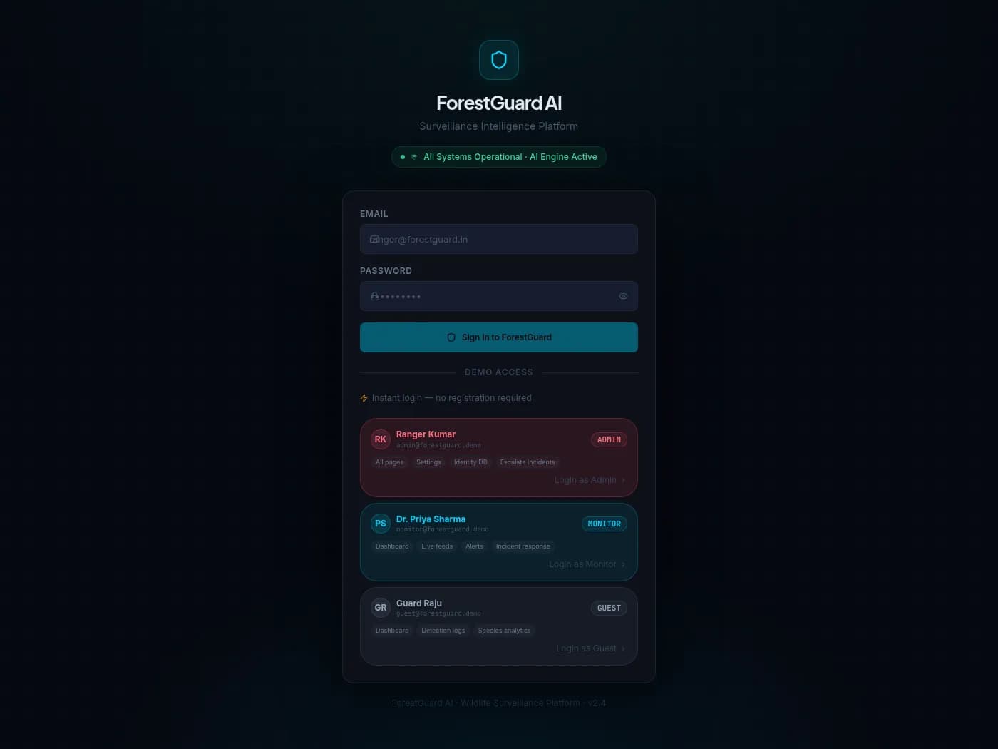 ForestGuard AI Dashboard
