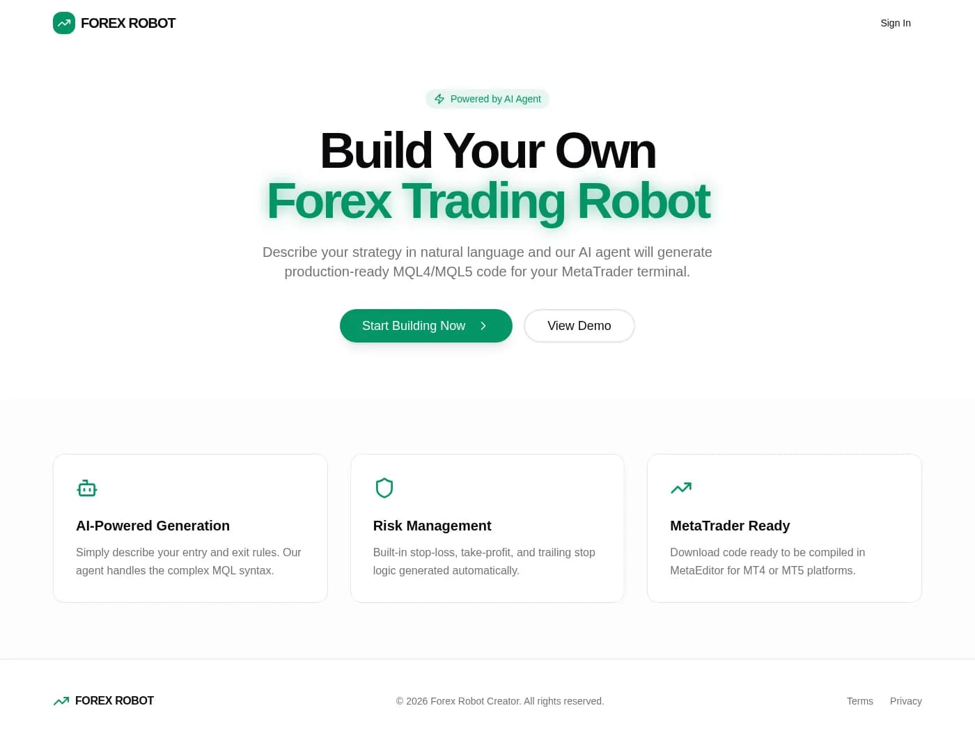 Forex Robot Creator