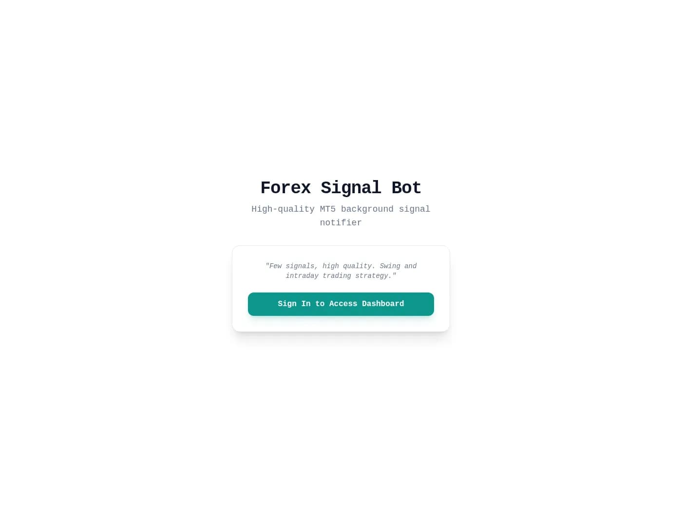 Forex Signal Notifier