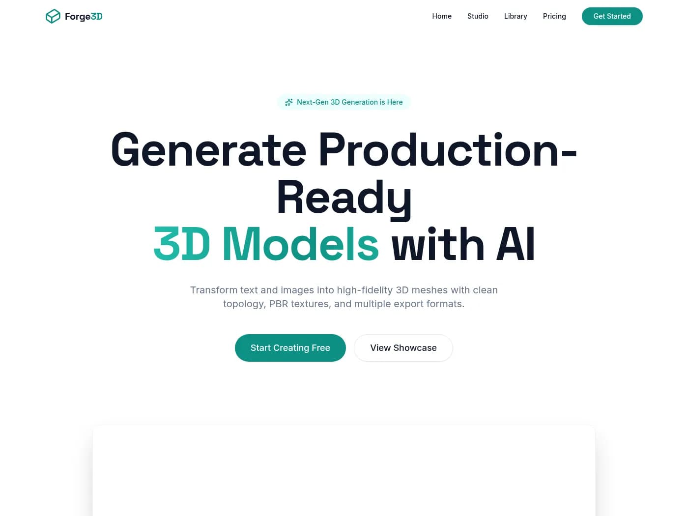 Forge3D AI Model Platform