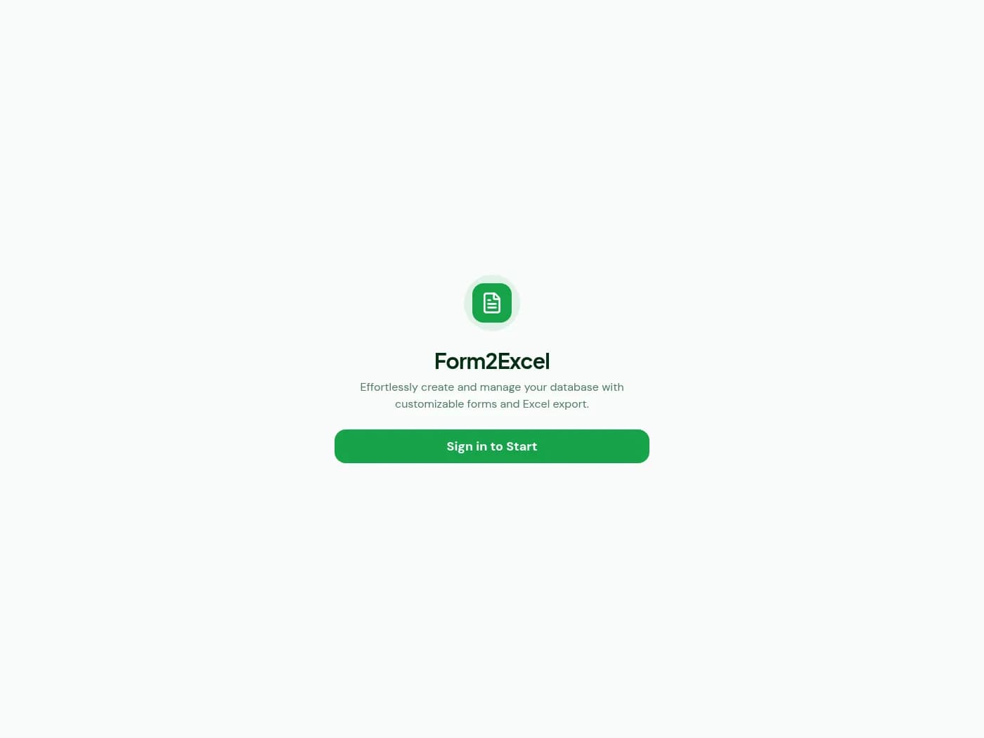 Form to Excel Database