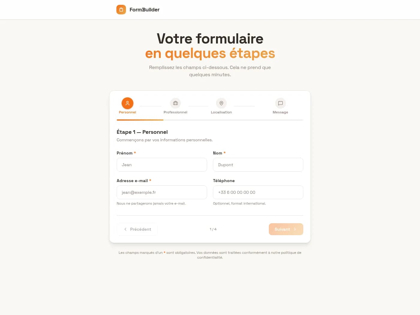FormBuilder Site