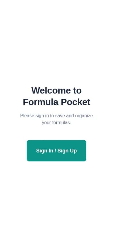 Formula Pocket