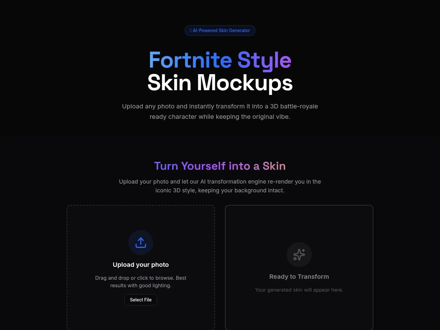 Fortnight Skin Mockup