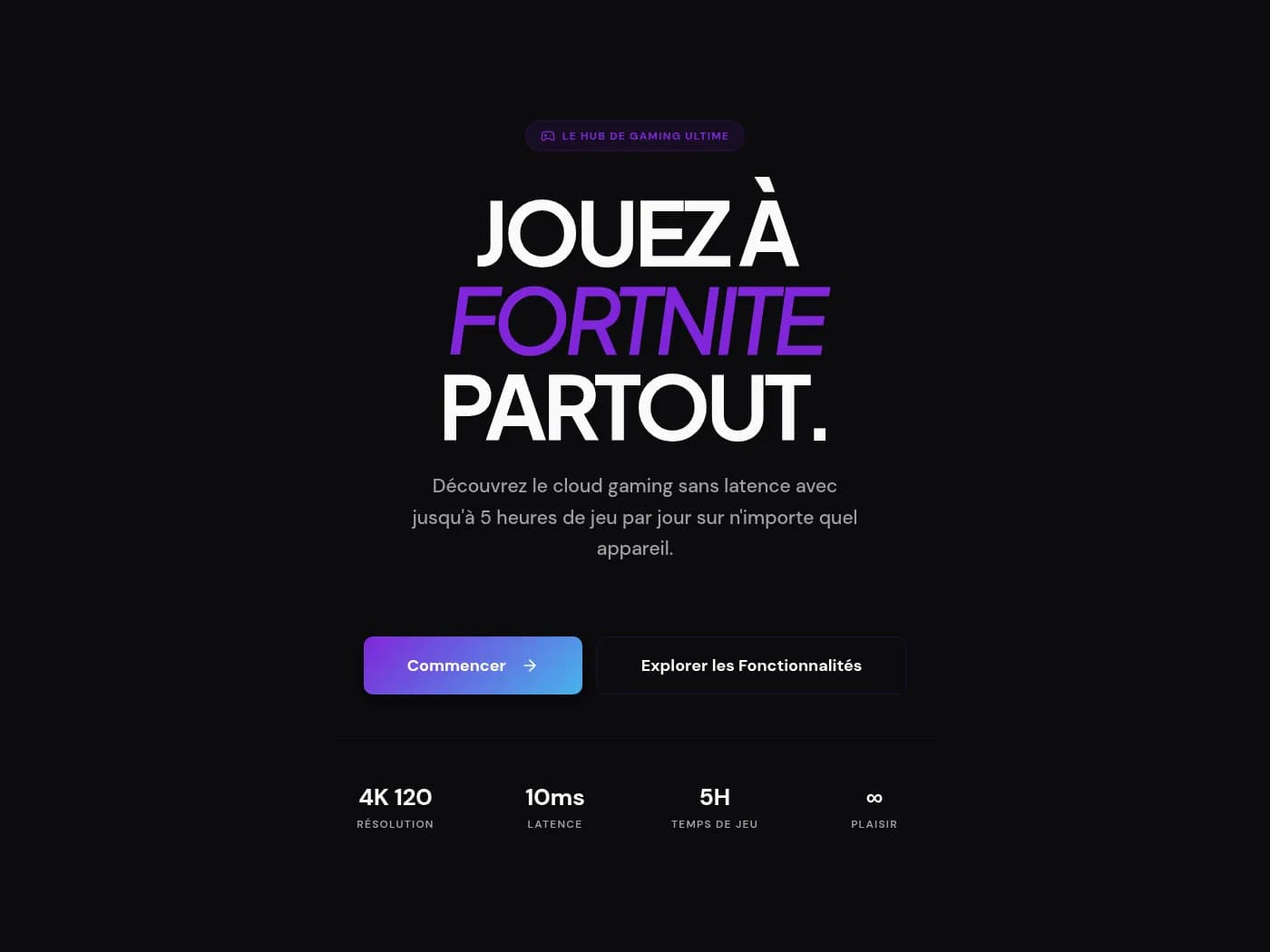Fortnite Cloud Gaming Hub