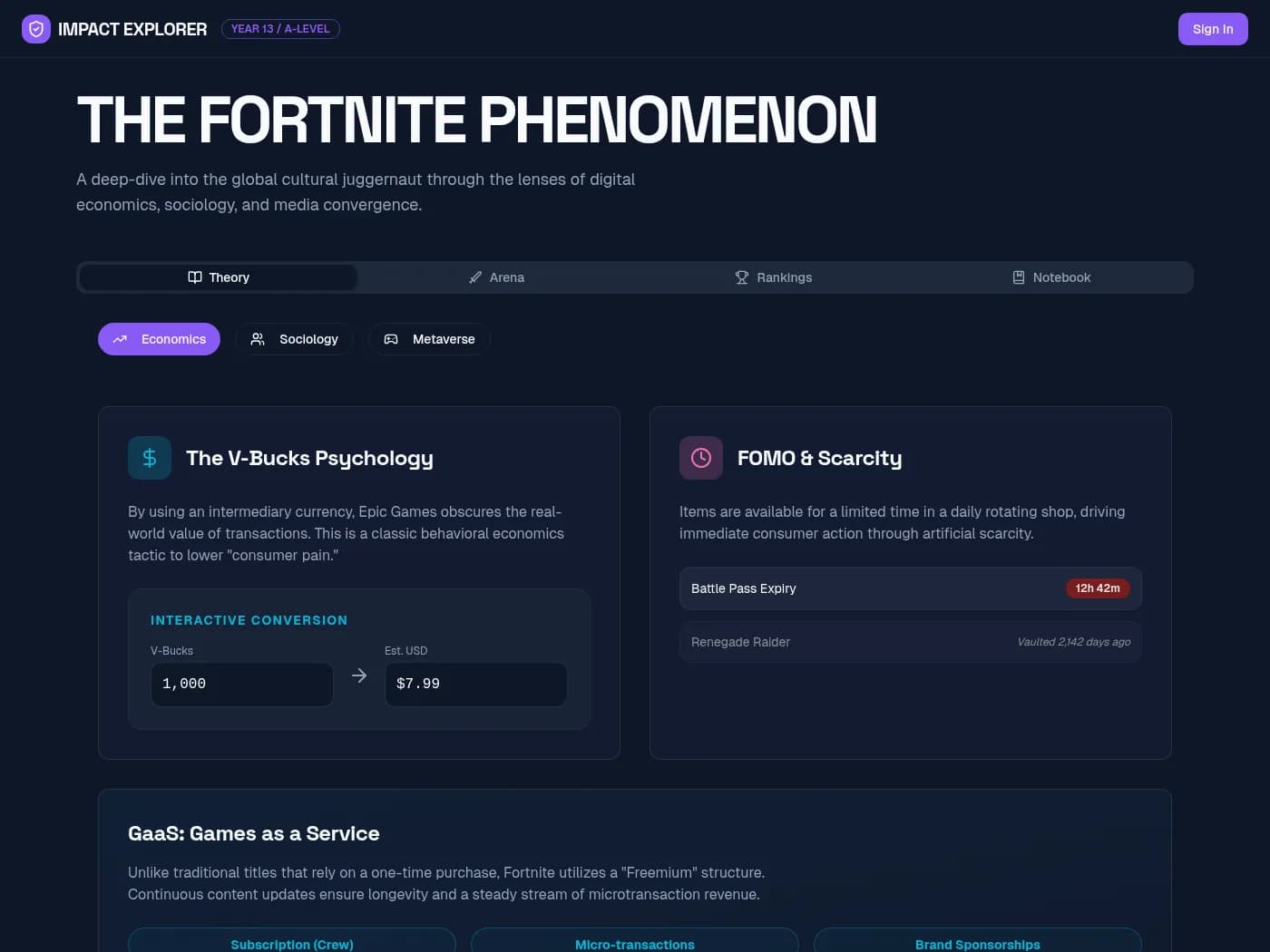 Fortnite Impact Explorer