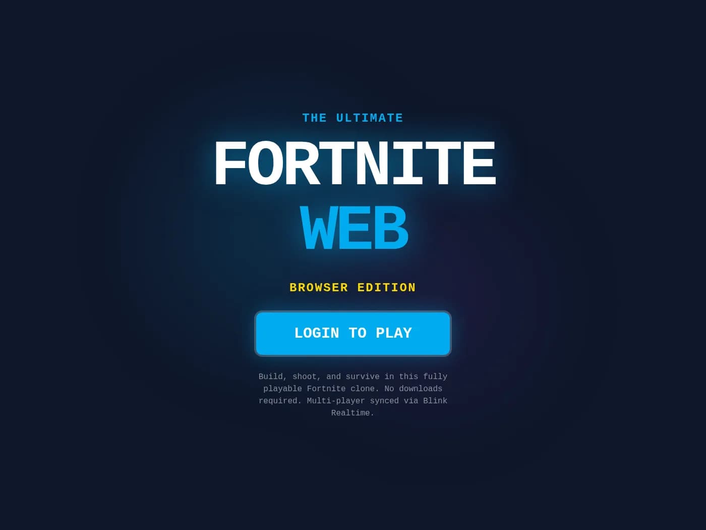 Fortnite Web Clone