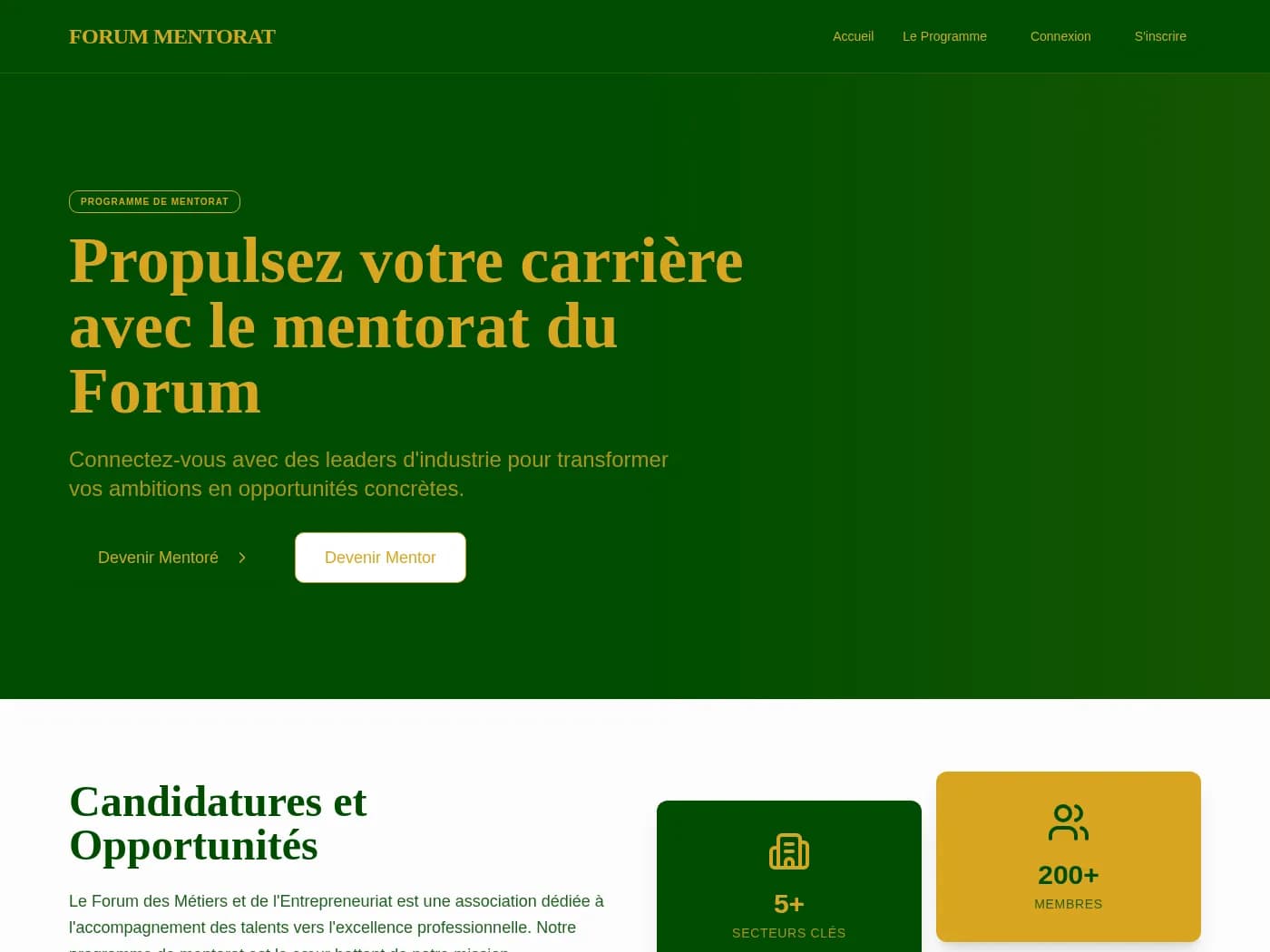 Forum Mentorat Platform