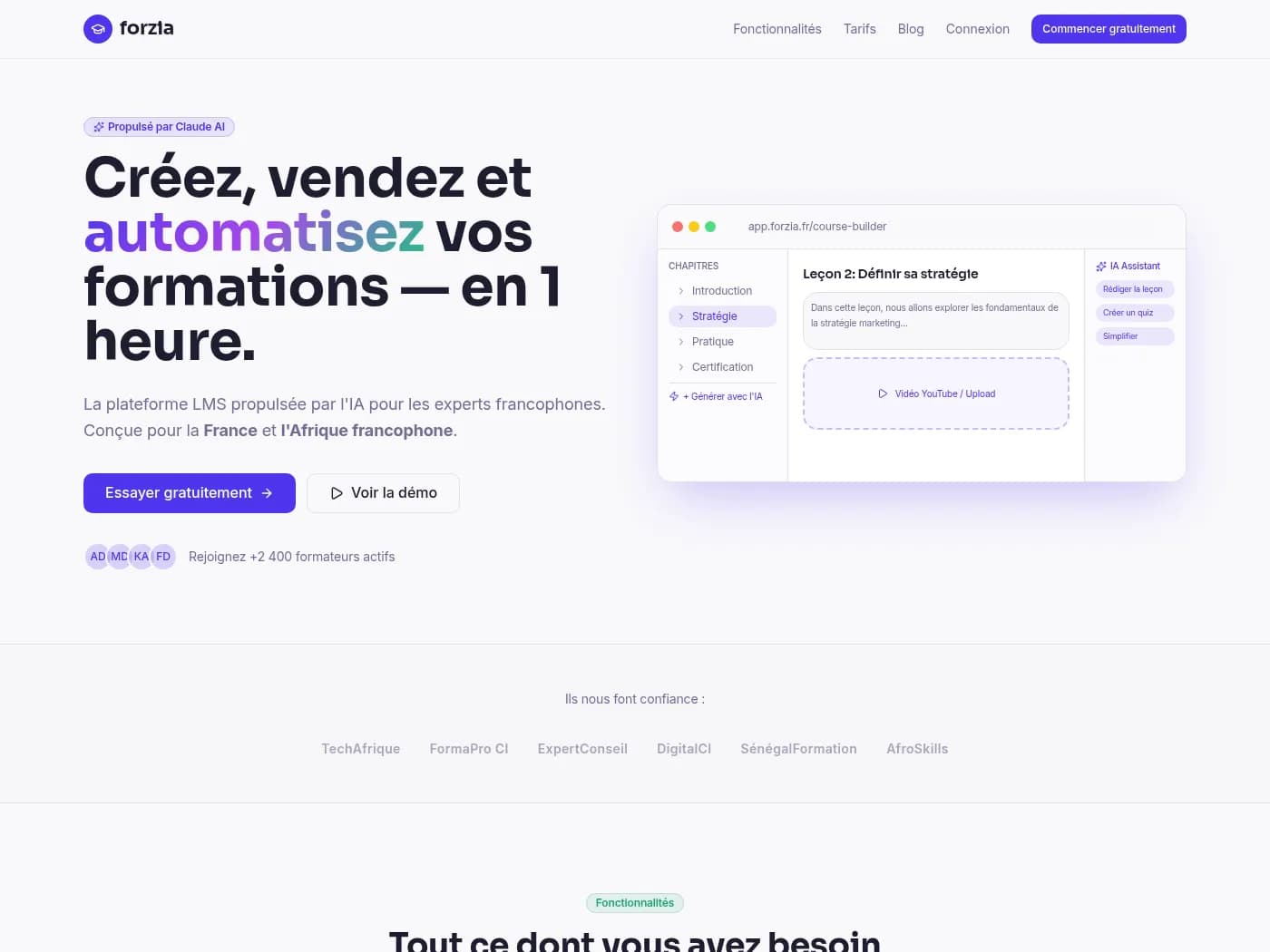Forzia AI LMS Platform