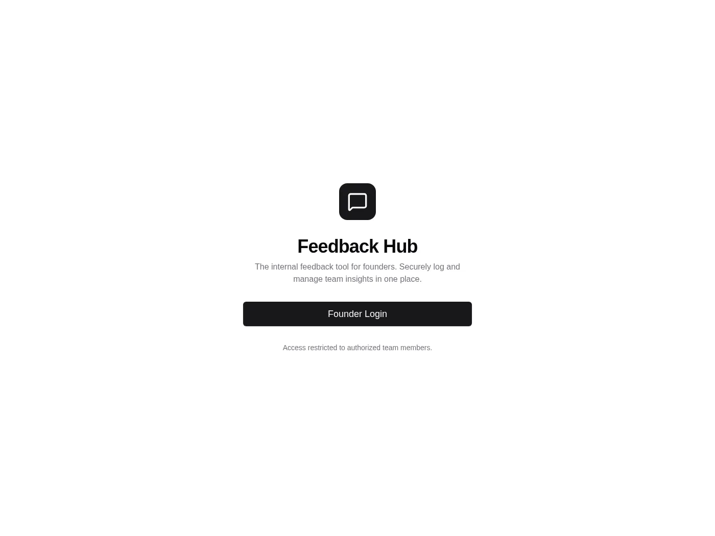 Founder Feedback Hub