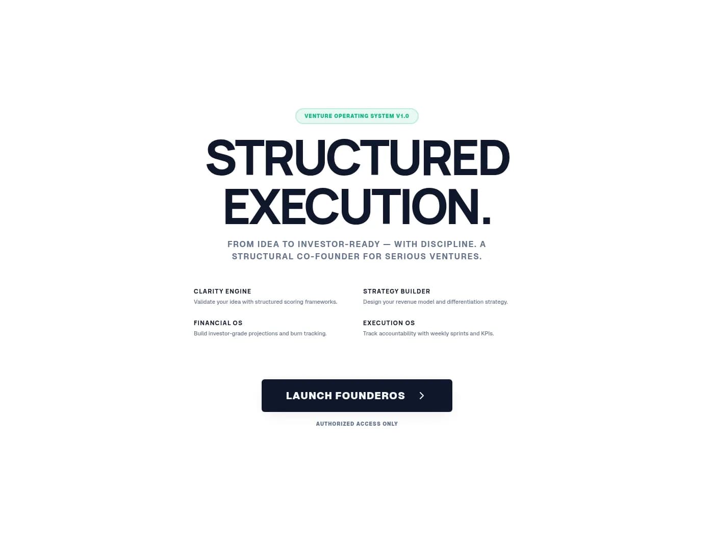 FounderOS Venture Engine
