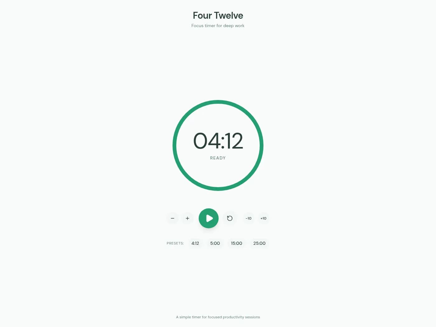 Four Twelve Timer