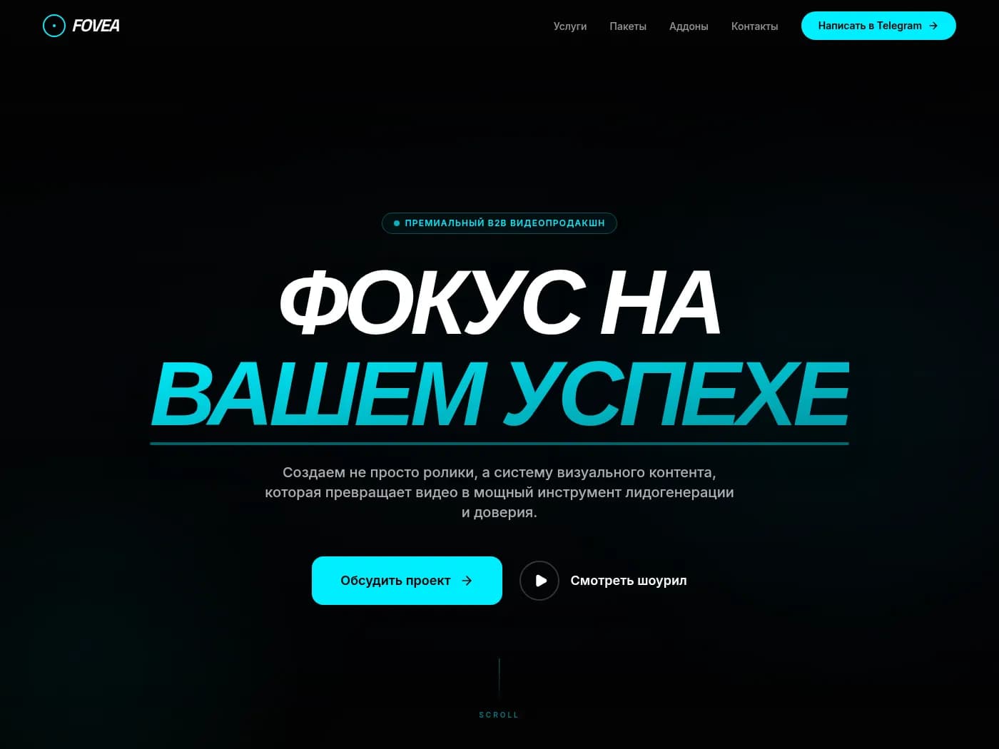 Fovea Premium Video Landing