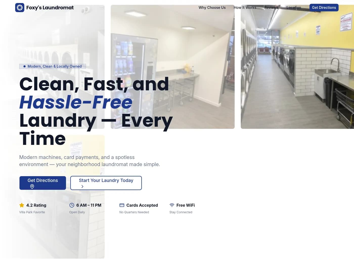 Foxy’s Laundromat Website
