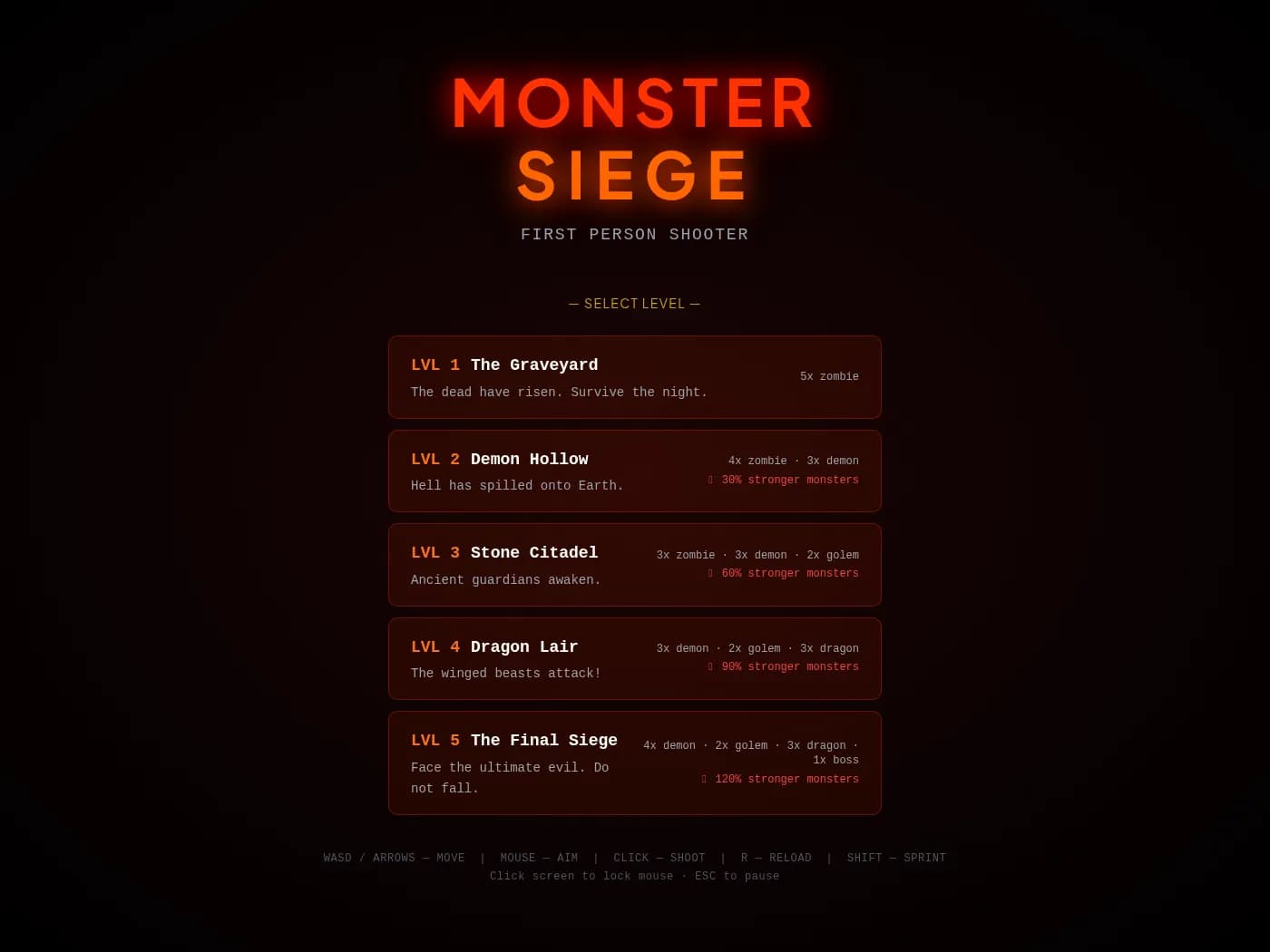 Monster Siege FPS