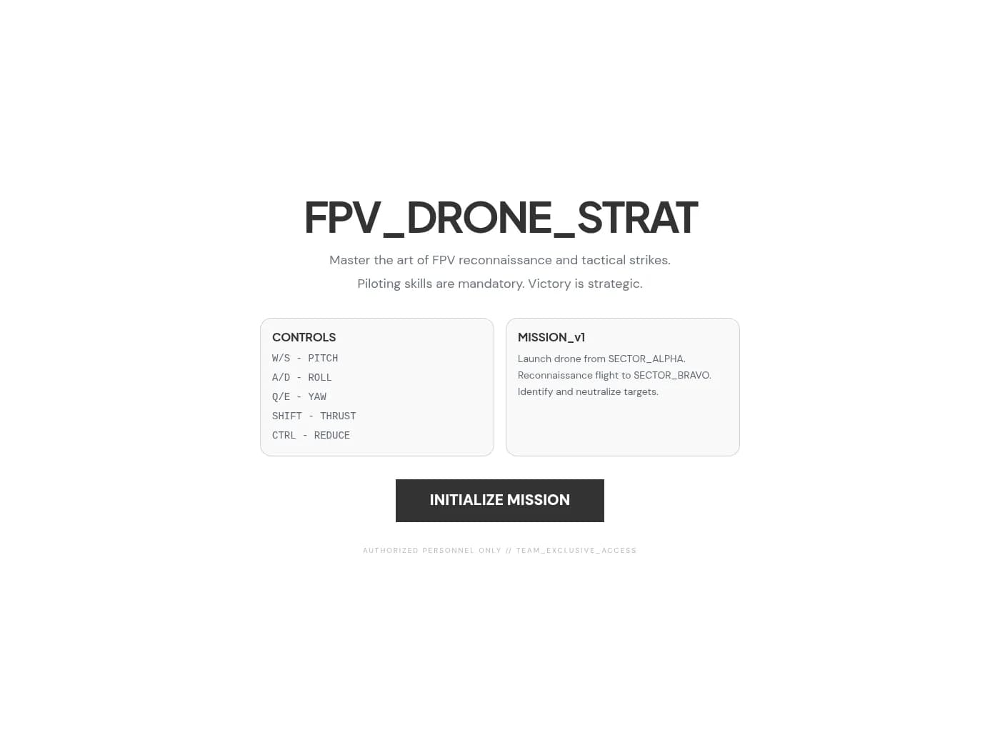 FPV Drone War Simulator