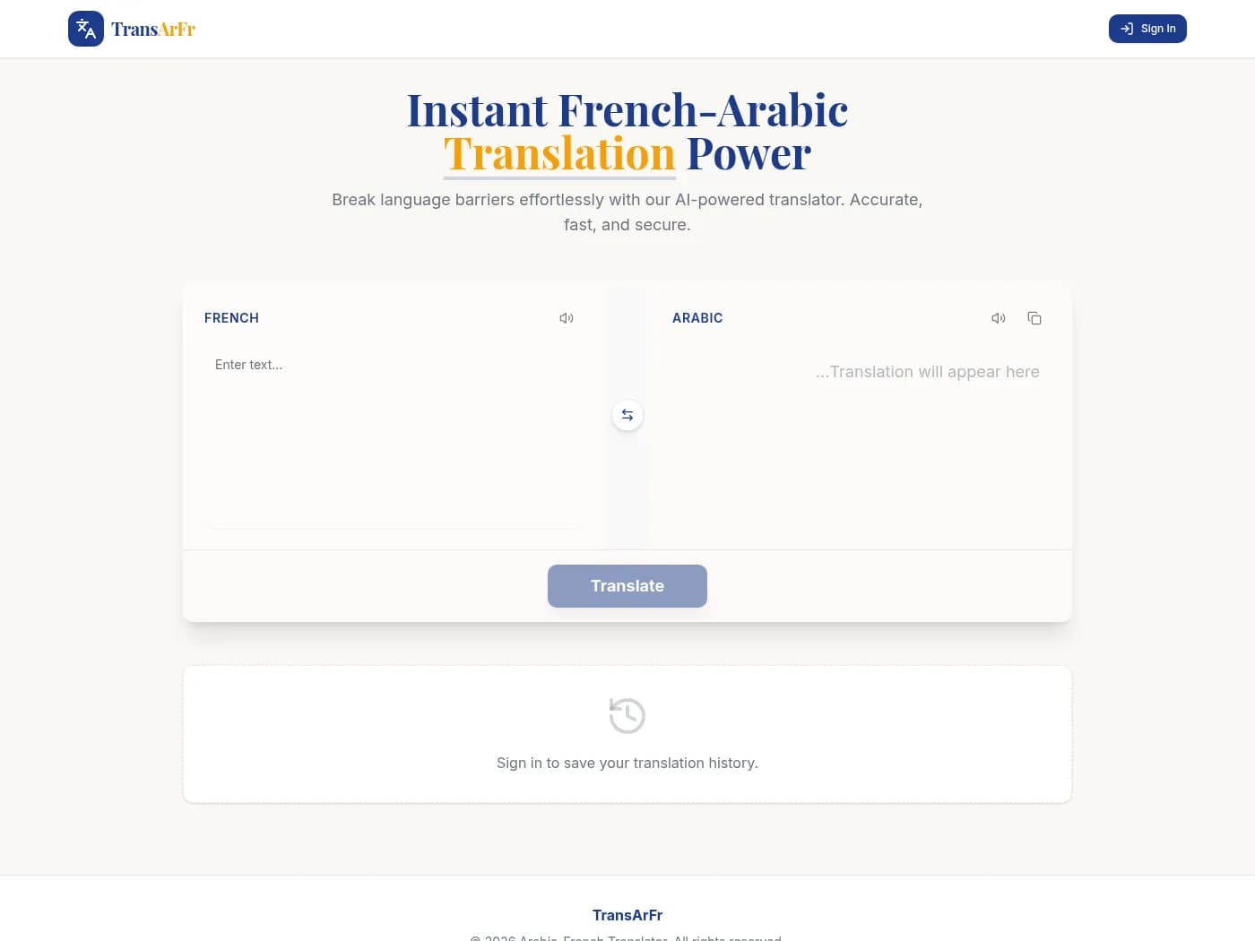 Arabic French Translator