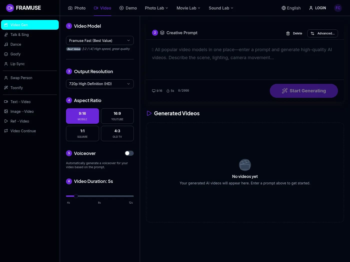 Framuse Video Creator