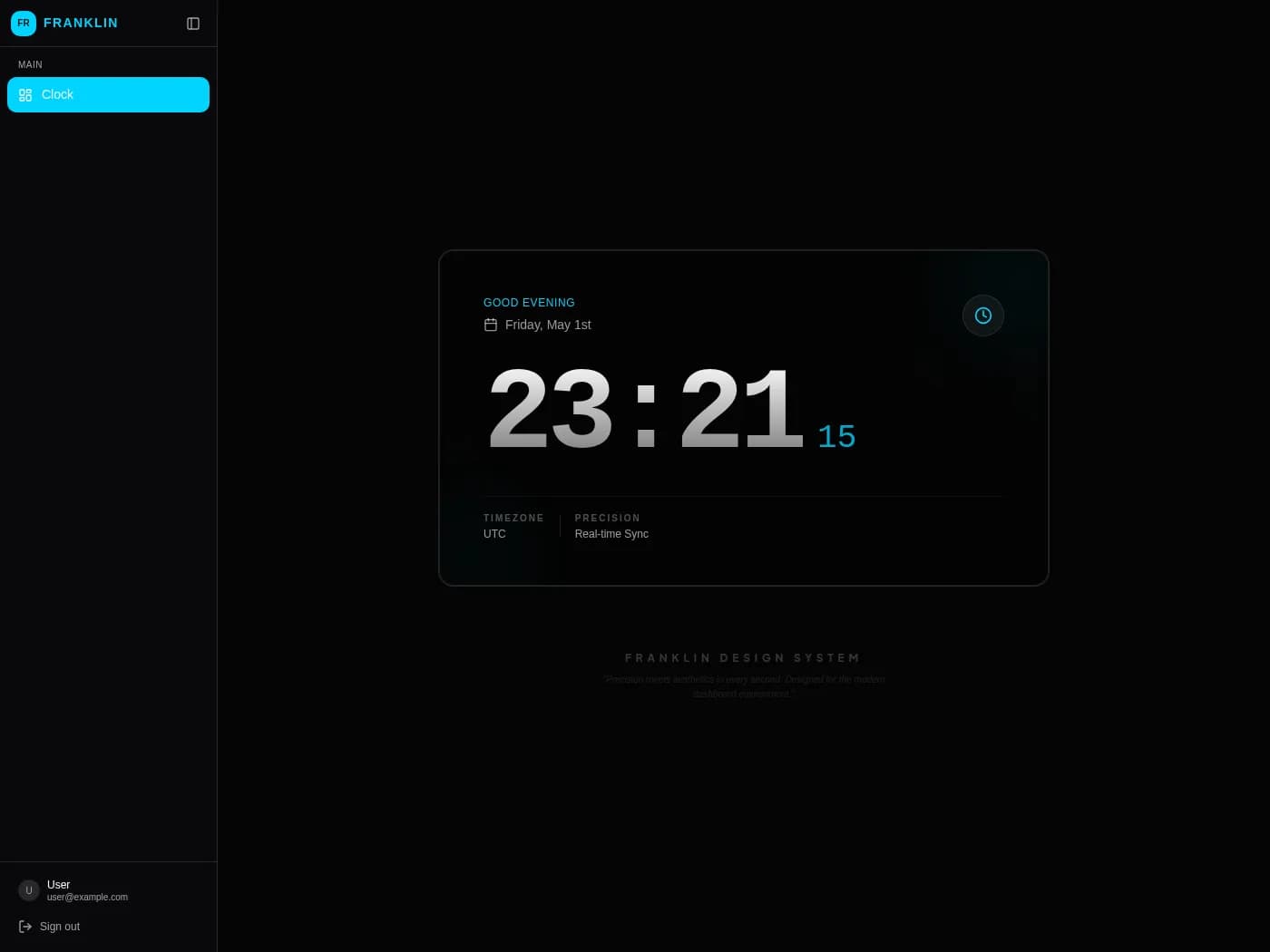 Franklin Clock Widget