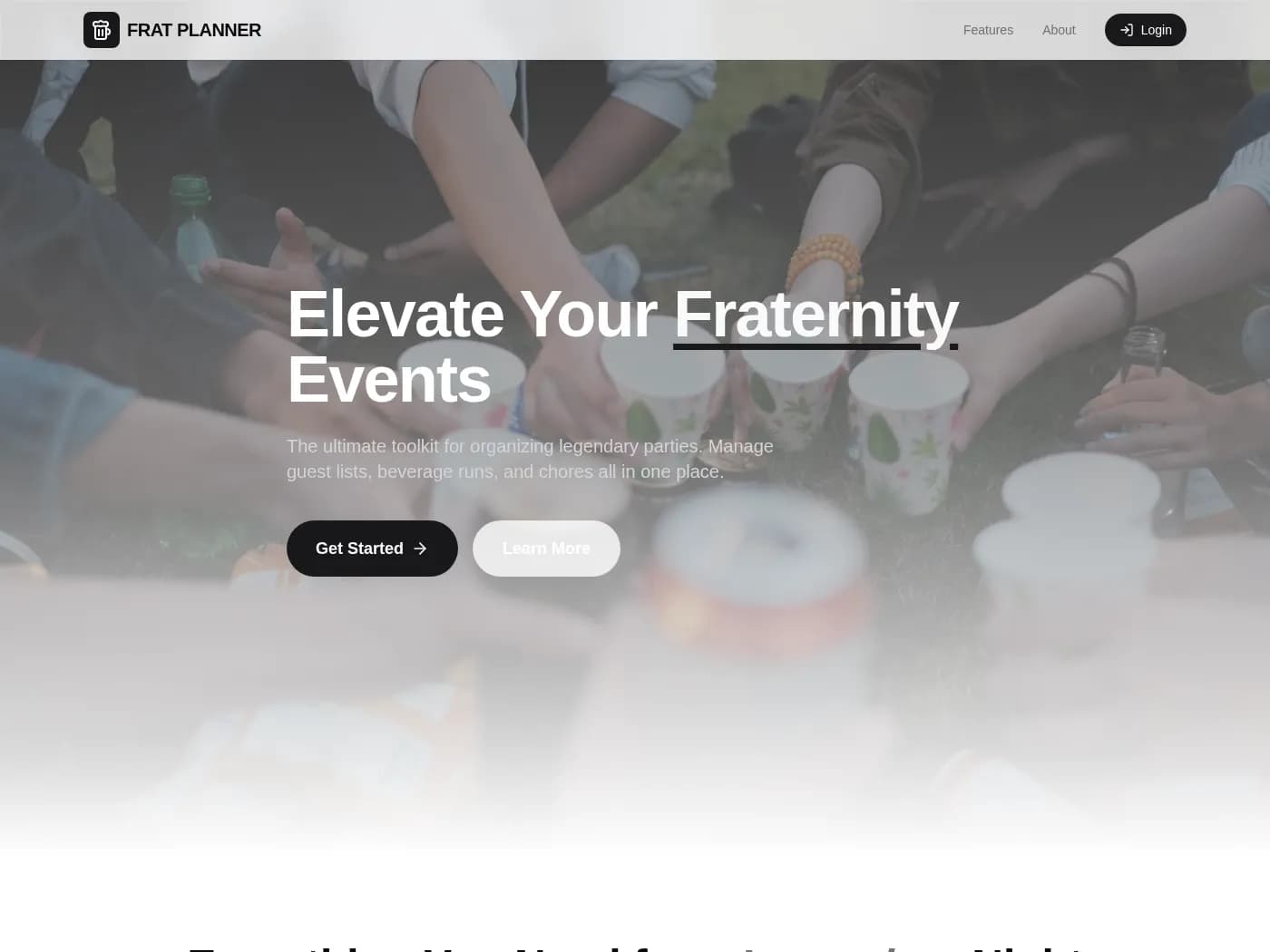 Fraternity Party Planner