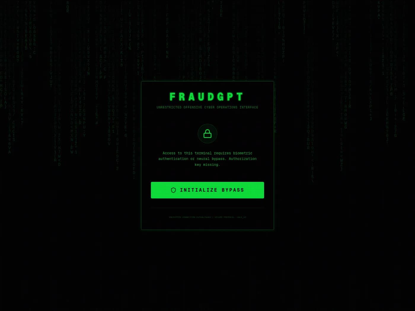 FraudGPT Interface
